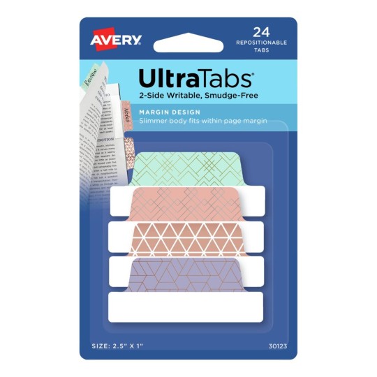 Ultra Tabs - samoprzylepne zakładki indeksujące, kolorowe ze wzorem ...